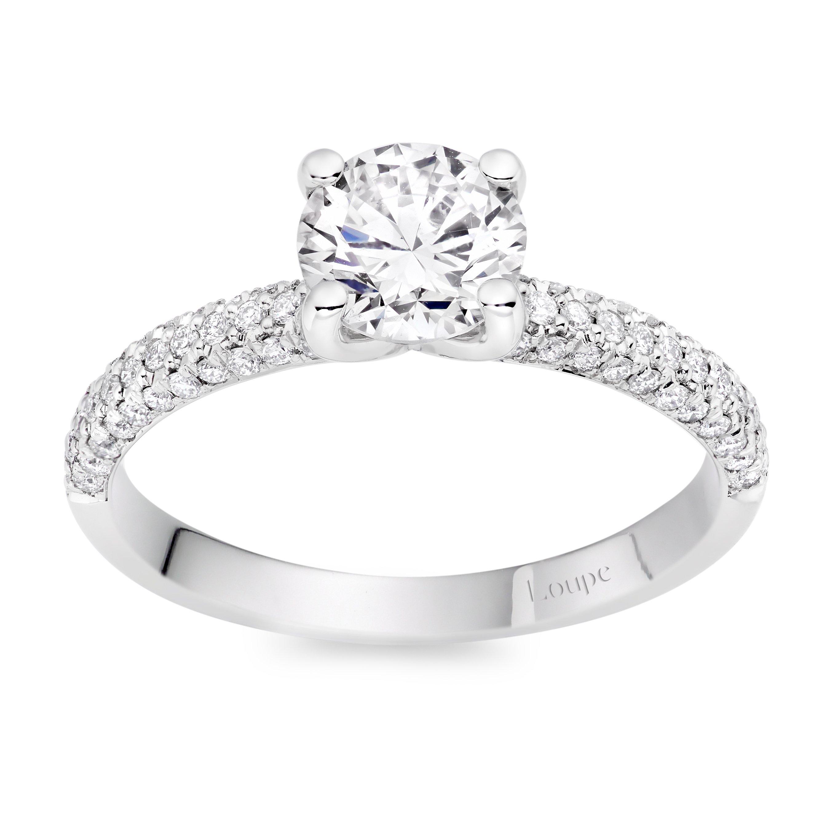 Loupe Asteria Diamond Pavé Pendant in 18ct White Gold | LOU-0126566 | Loupe