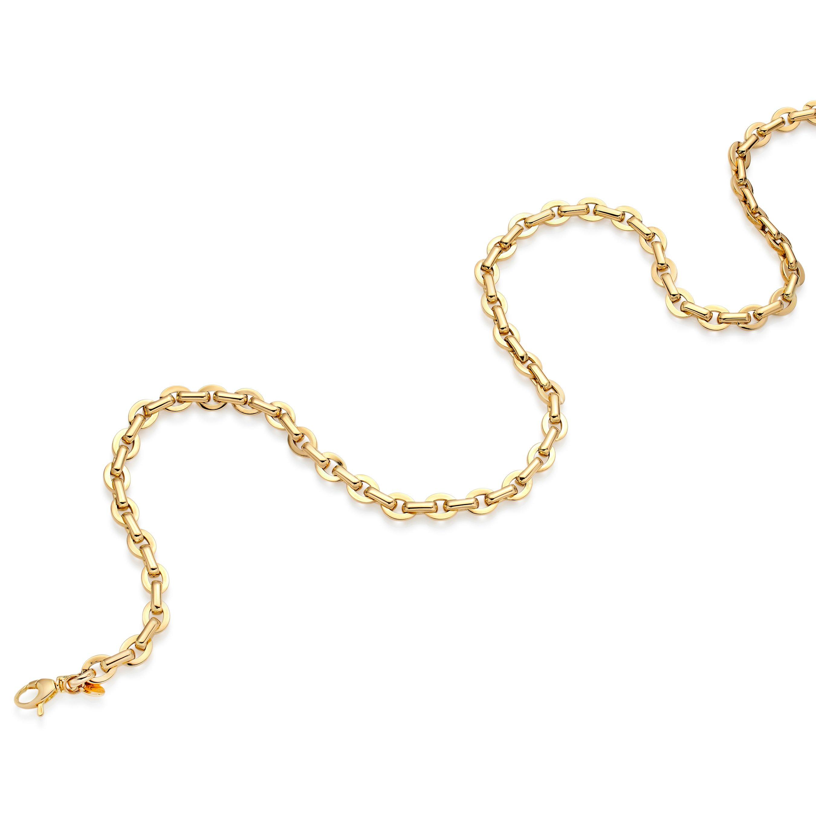 Loupe Solar Disc Link Necklace in 18ct Yellow Gold | LOU-0125844 | Loupe