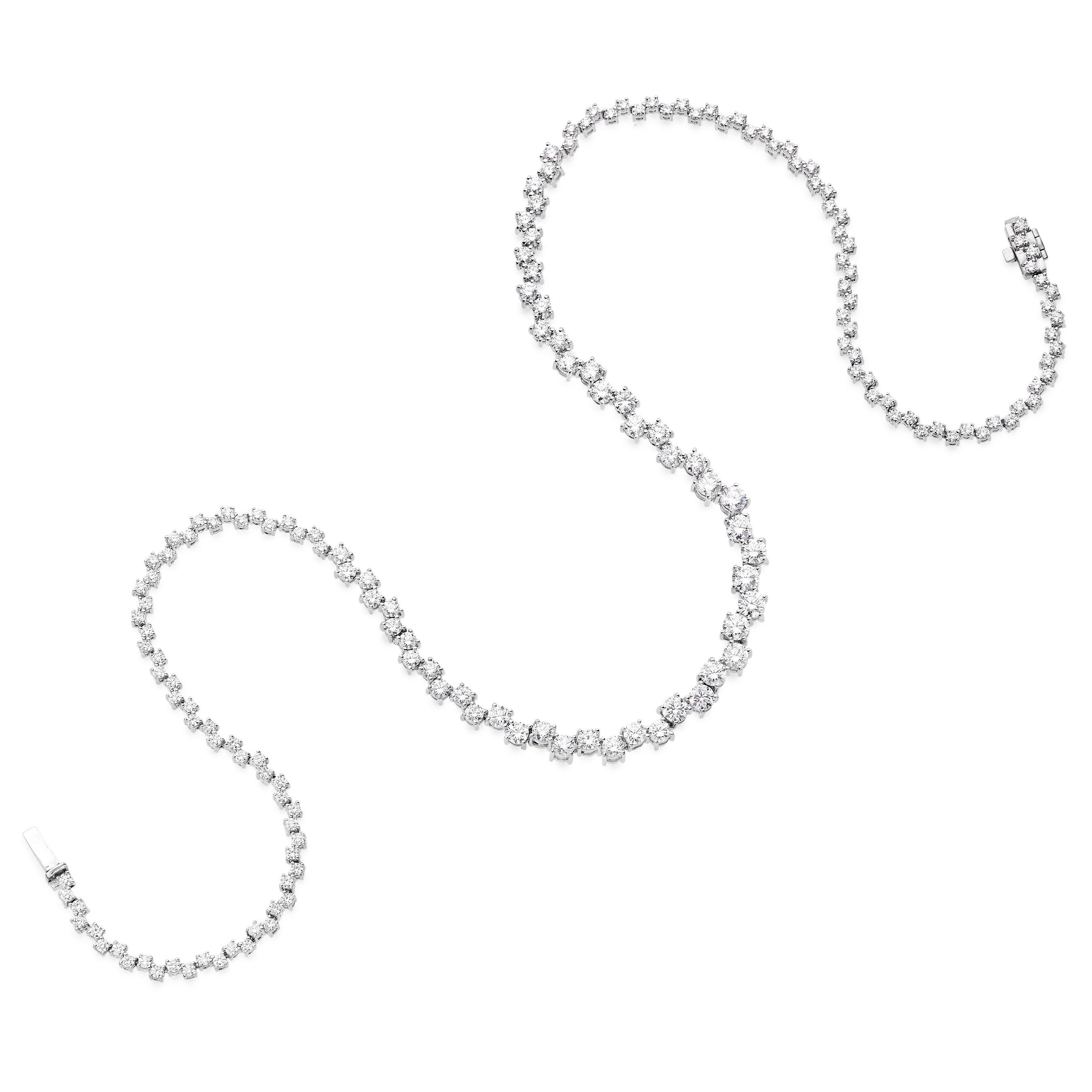 Loupe Confection Diamond Offset Necklace in 18ct White Gold | LOU ...