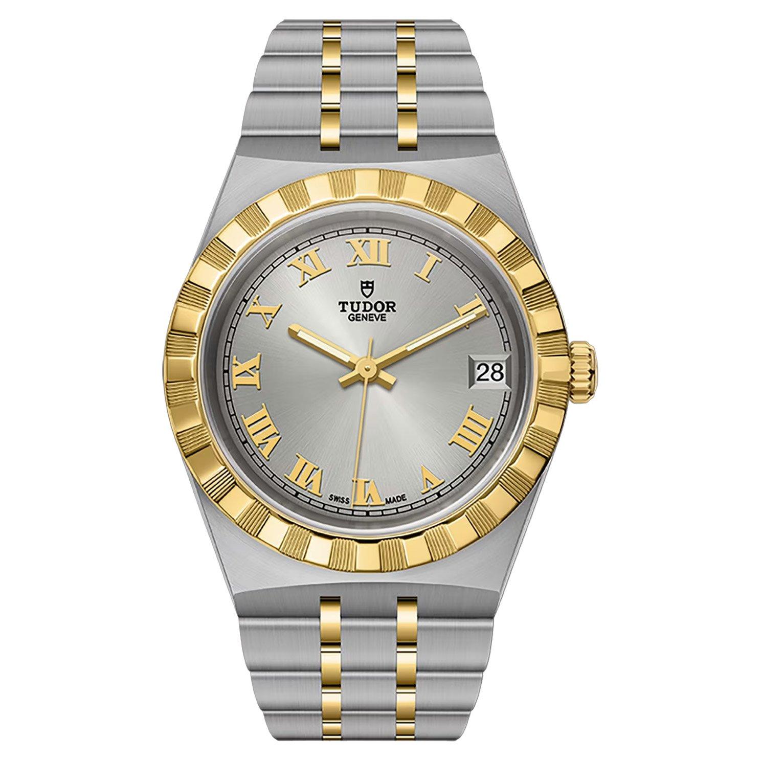 TUDOR Royal 34mm Stainless Steel and Yellow Gold Automatic Ladies Watch ...